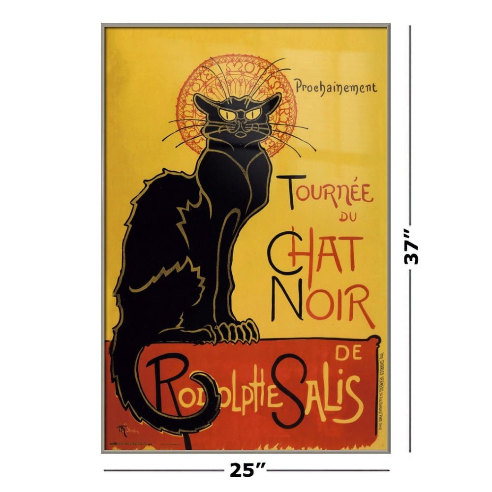 Le Chat Noir Poster Framed