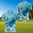 Binienty Blue Sea Turtle Matching Couple Golf Shirts Comfortable Dry ...