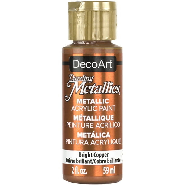 DecoArt Dazzling Metallics Acrylic Color, 2 oz., Bright Copper ...