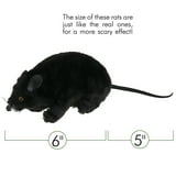 Skeleteen Realistic Black Prank Rat - Real Looking Scary Plush Fake ...