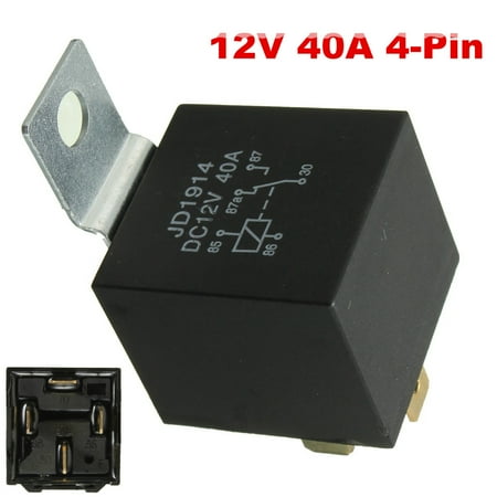 12V 40A Relay 4 PIN Automotive 40 AMP Realy Normally Open Contact Car ...