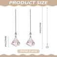 2Pcs Glass Charms Ceiling Fan Pull Chain Extenders with Brass Ball ...