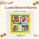 African Ludo Wooden Board Game for Adults, 2-4 Players, Family & Travel ...