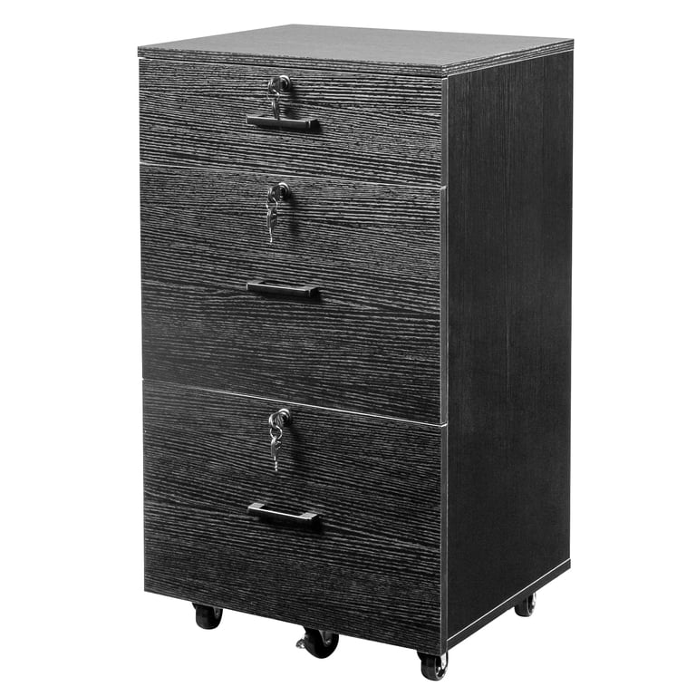 Ktaxon 3 Drawers File Cabinet, Hanging File Folder Storage, Pencil ...