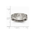 Primal Steel Titanium Brushed 6mm Trinity Symbol Flat Band - Walmart.com