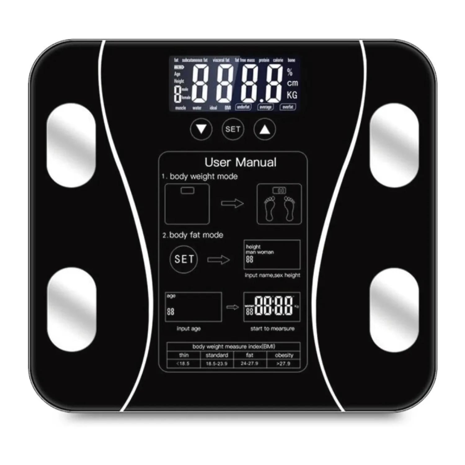 Balanza Pesa Digital Inteligente Smart 180Kg Negro | Knasta Chile