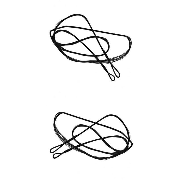 2x Bowstrings Bow Strings Black for Recurve Bow Longbow Hunting ...