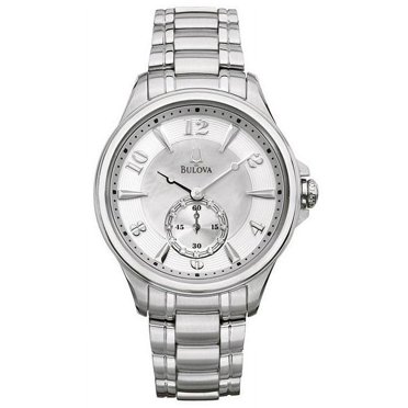 Bulova Women's Wrist Watch, Two Tone Crystal Turn Style, Pearl Dial ...