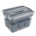 5 Pack - Ezy Storage 18L Solutions + Storage Box with Insert Tray & Cups - Walmart.com