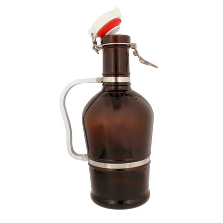 2 Liter Growler with Metal Handle- Amber - Walmart.com - Walmart.com