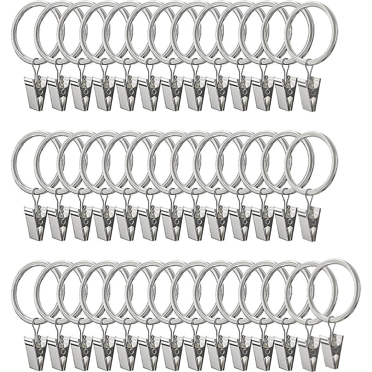 Click here for Hesignd Pack Of 40 Curtain Rings  Curtain Ring Wit... prices