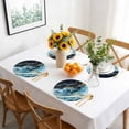 Abstract Marble Texture Leather Placemats Set of 4, 15 Inch, Blue Gold ...