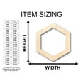 Unfinished Wood Hollow Hexagon Honeycomb Shape - Craft - up to 46" DIY ...