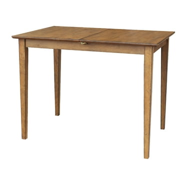 Solid Wood 30"x 48" Dining Table in Washed Gray Taupe - Walmart.com