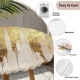 Abstract Gold Round Tablecloth for 45-54 Inch Tables, Fitted Table ...