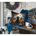 Chocolate Labrador Retriever Spooky Halloween Fabric Decorative Pillow ...