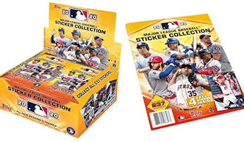2020 Topps MLB Baseball Sticker Collection Baseball Display Box & Album ...