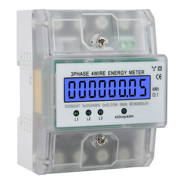 Digital Display Energy Meter,DDS024T 3 Phase 4P Energy Meter Phase Wire ...