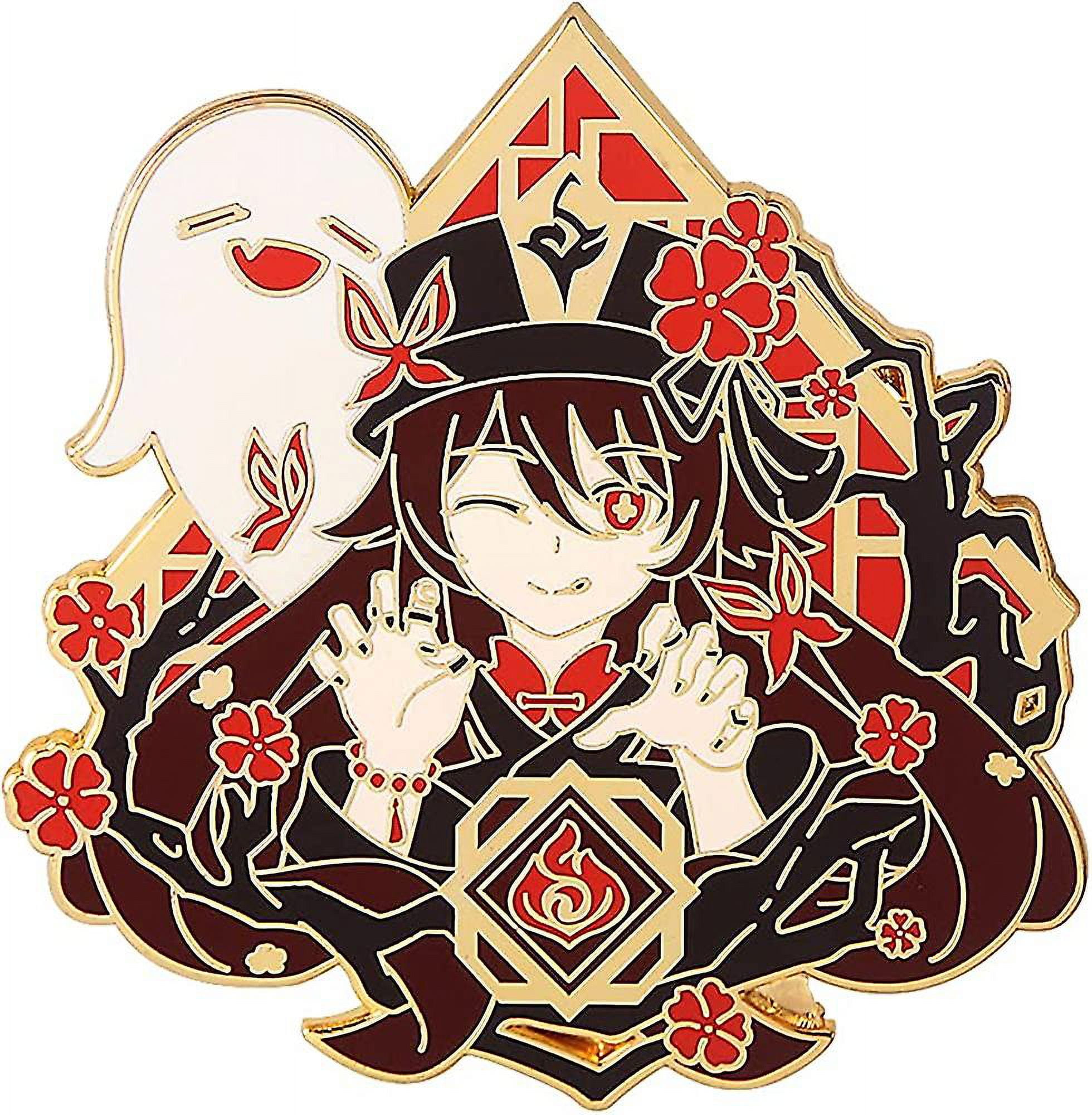 Genshin Impact Hutao Broche Pin - Personajes Hutao Cosplay Esmalte Broche Solapa Pin - Regalo ...