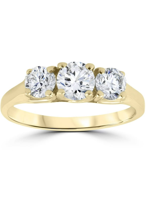 Three Stone Gold Rings