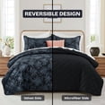 Ameha Luxury Velvet Quilt Floral Diamond Pattern 3-Piece Set Ultrasonic ...