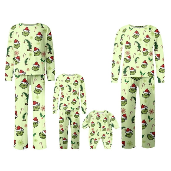 Grinch Family Christmas Pajamas Matching Sets | Walmart Canada