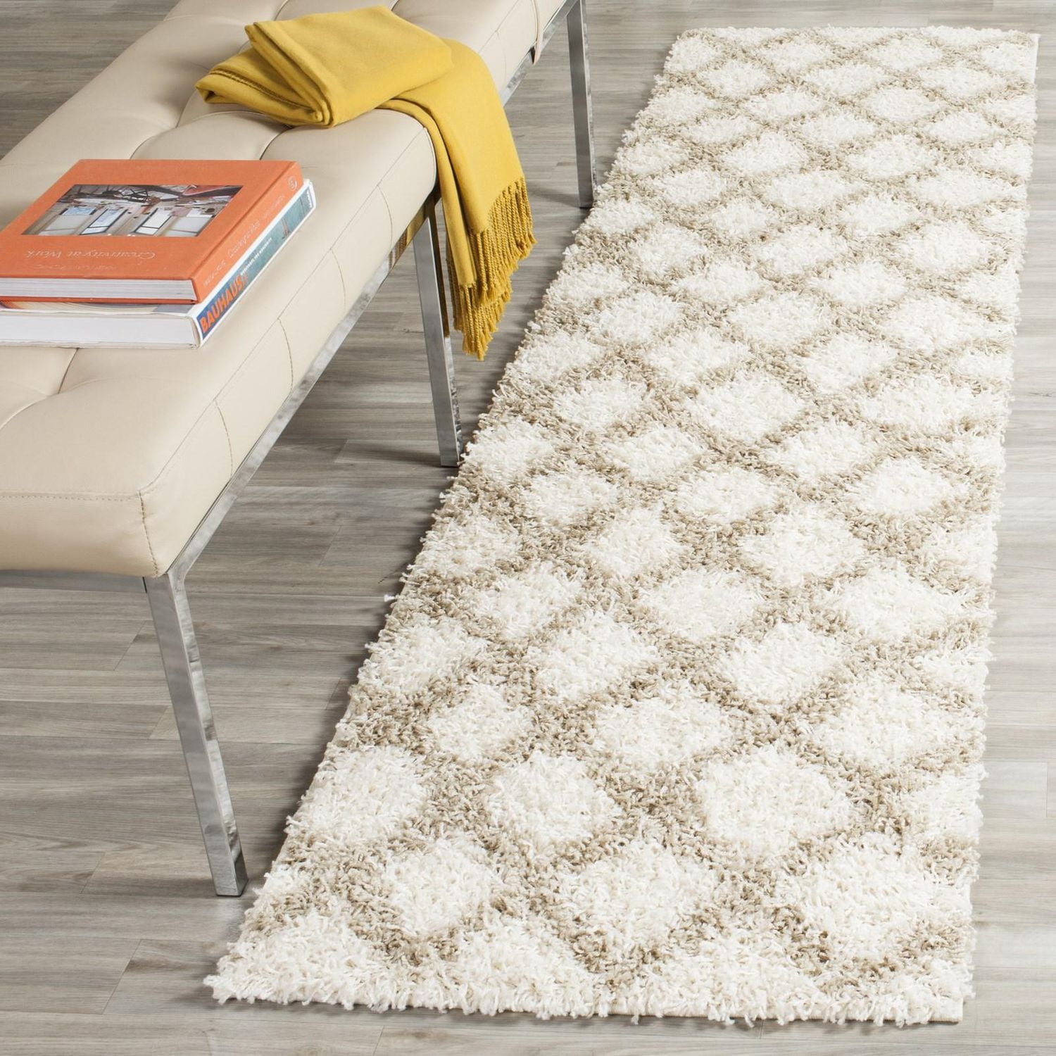 Click here for Safavieh Layla Geometric Plush Shag Area Rug 23 X... prices