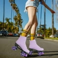 EONROACOO Purple Roller Skates for Women Girls, Adult Light up Wheels ...