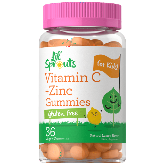 Vitamin C and Zinc Gummies for Kids | 36 Count | Vegan Supplement | By ...