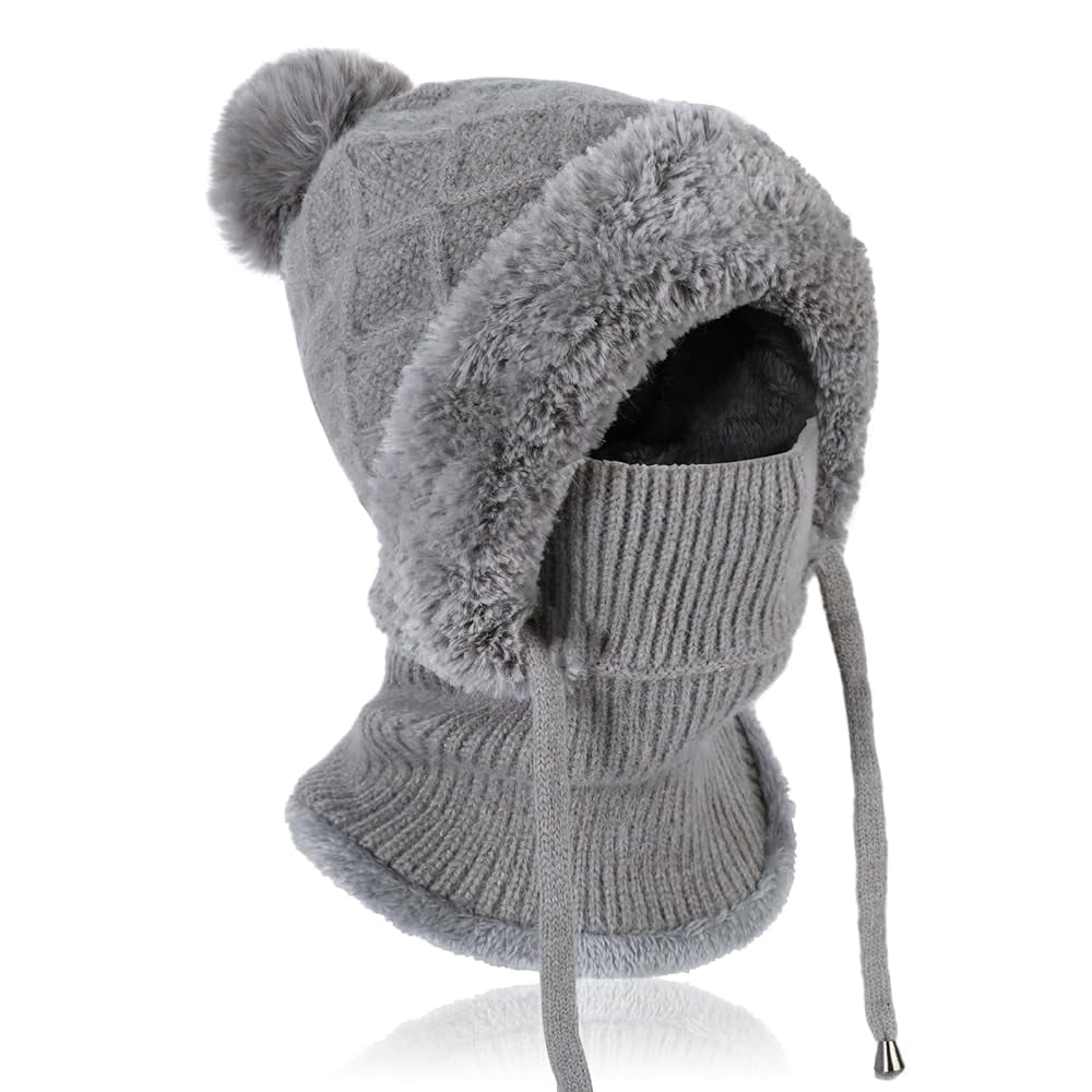 Click here for Qkurt Winter Warm Knitted Cap With Neck Warmer For... prices