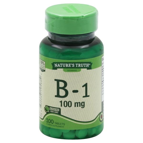 Nature's Truth Vitamin B-1 Tablets, 100 mg, 100 Count - Walmart.com