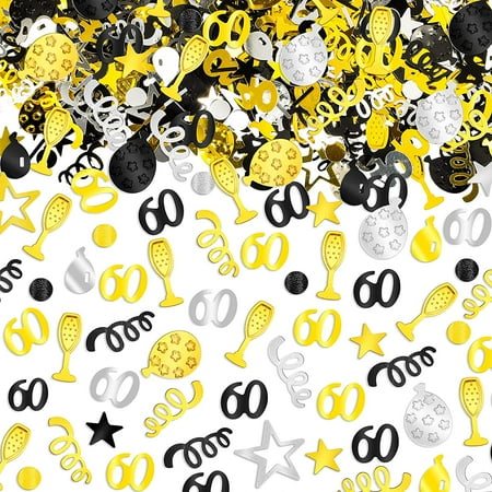 Lepai 3000 Pieces Birthday Confetti Glitter Number Birthday Decorations ...