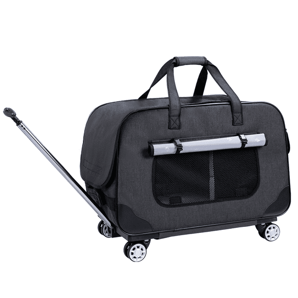 ELEGX Large Space for Up to (35 LBS) Pet Rolling Carrier with ...