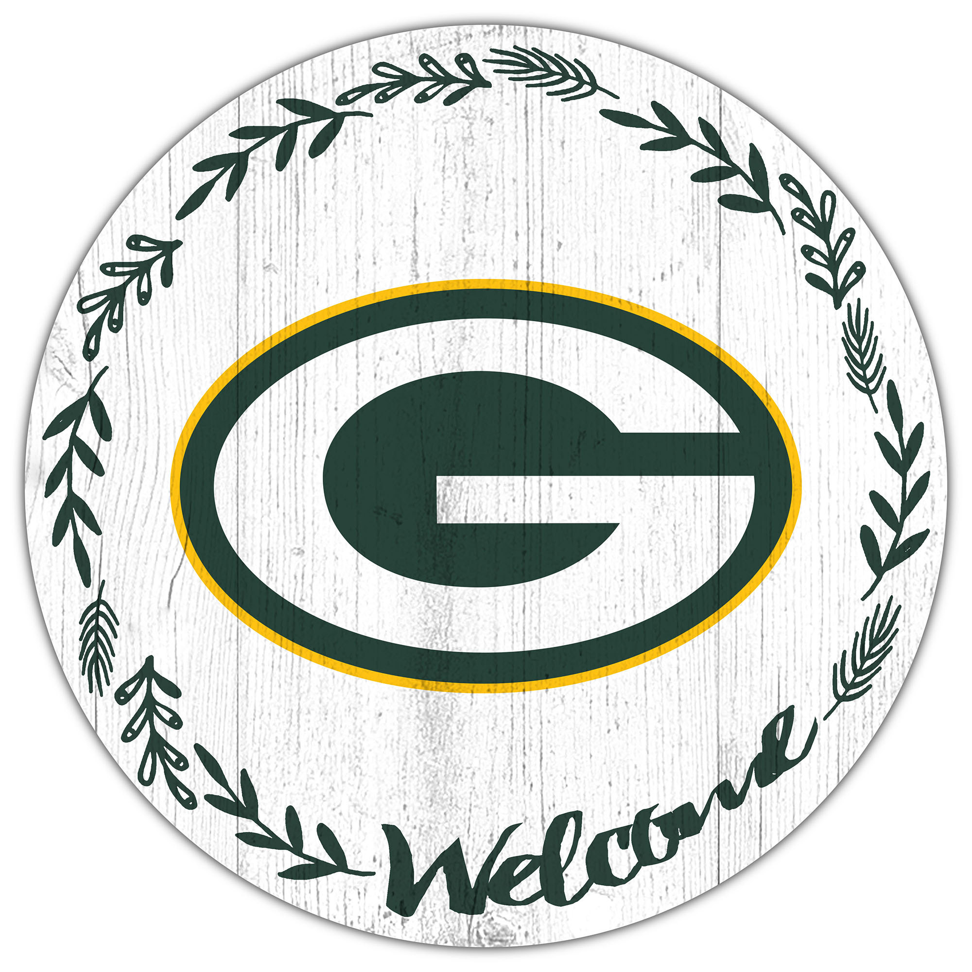 Green Bay Packers 12" Welcome Circle Sign - Walmart.com - Walmart.com
