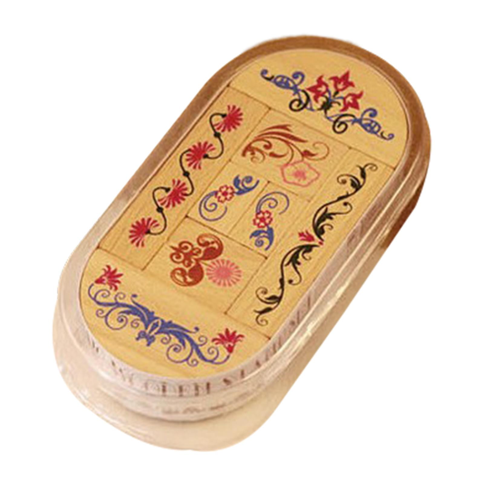 Creative Wooden Stamp Set, Decorative 3 of Square Stamps 4 Round Stamps ...