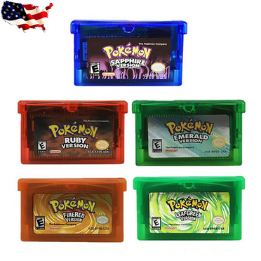 Set of 5 Pokémon Game Cartridges for Game Boy Advance - Emerald, Ruby ...