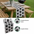 Abstract 3D Soccer Skin Cotton Linen Table Runner Modern Abstract ...