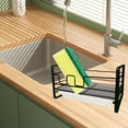 Kitchen Sponge Draining Rack Steel Shelf | White Alloy Sink Organizer ...