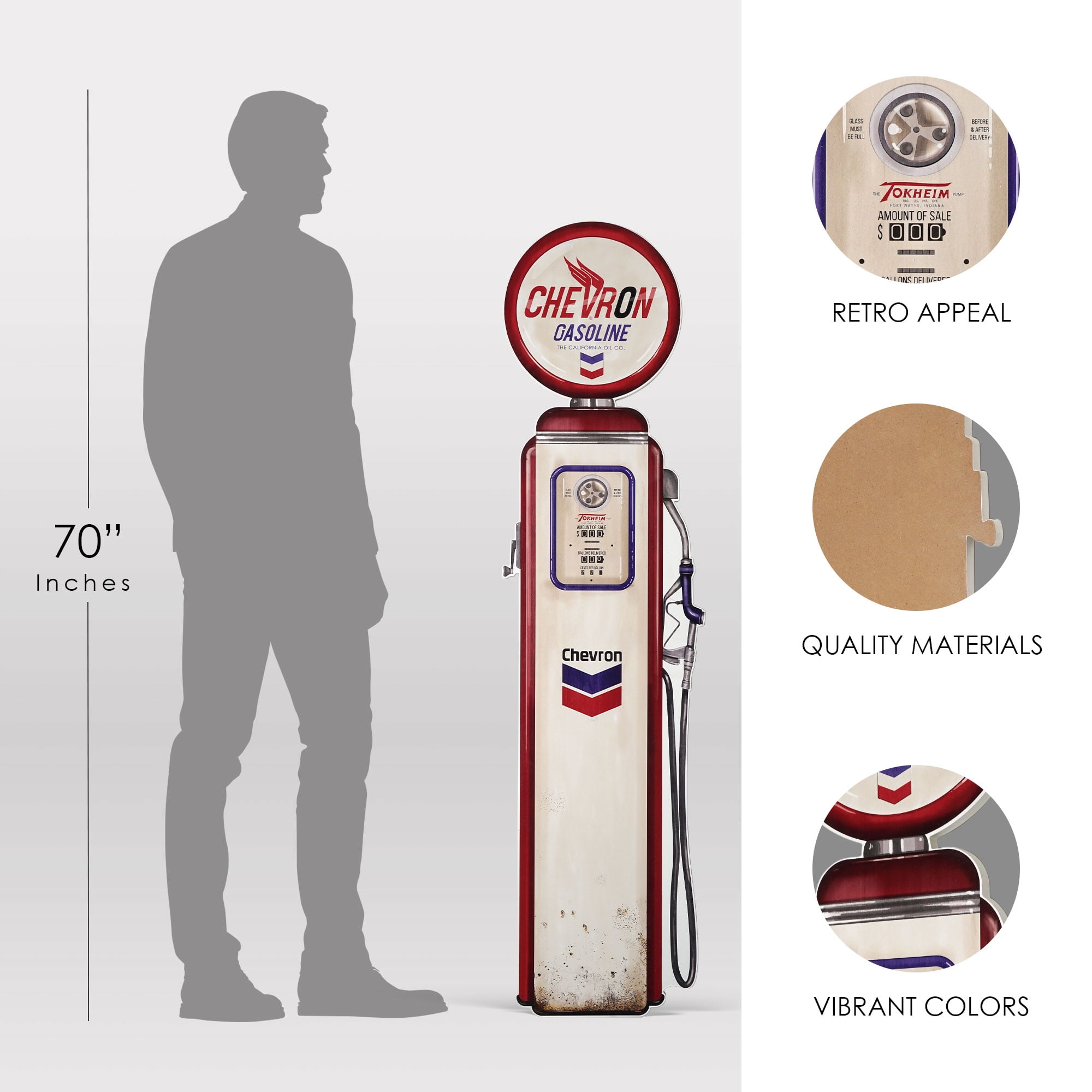 Vintage Chevron Gas Pump