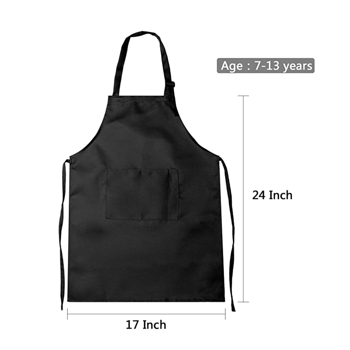 KelaJuan Child Craft Apron and Hat Set Front Pocket Bib Apron + Elastic ...