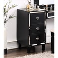 Black Color Traditional Vanity Set w/ Stool | Offers Space for Makeup ...