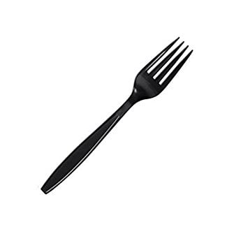 SafePro FHB, 7.13" Black Heavyweight Plastic Forks, Plastic Disposable ...