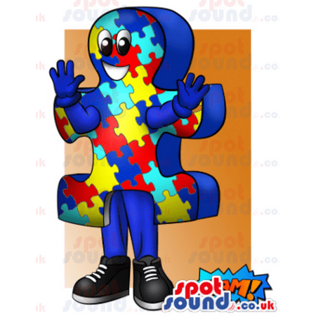 Big Jigsaw Puzzle With Colorful Pieces SPOTSOUND Mascot Drawing ...