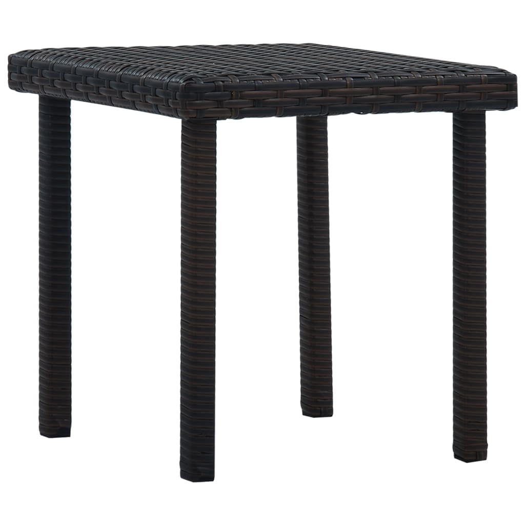 Click here for Vidaxl Garden Tea Table Brown 40x40x40 Cm Poly Rat... prices