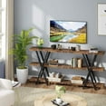 TribeSigns 70.8 Inch Sofa Table, TV Console with Storage, Narrow Long ...