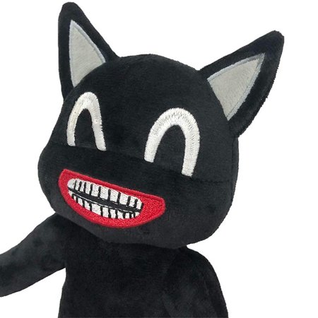 Black Cartoon Cat Plush Toy Soft Anime Cat Plush Toys Kids Birthday ...