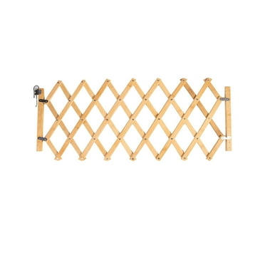COSTYLE Indoor Wooden Accordion Dog Gate, Expandable Pet Safety ...