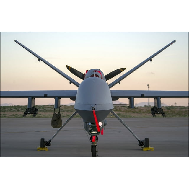 24"x36" Gallery Poster, MQ-9 Reaper on flight line of Holloman Air ...