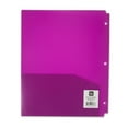 Pen+Gear Durable Poly 2-Pocket Folder, 9.4x11.4 inches, Purple for ...