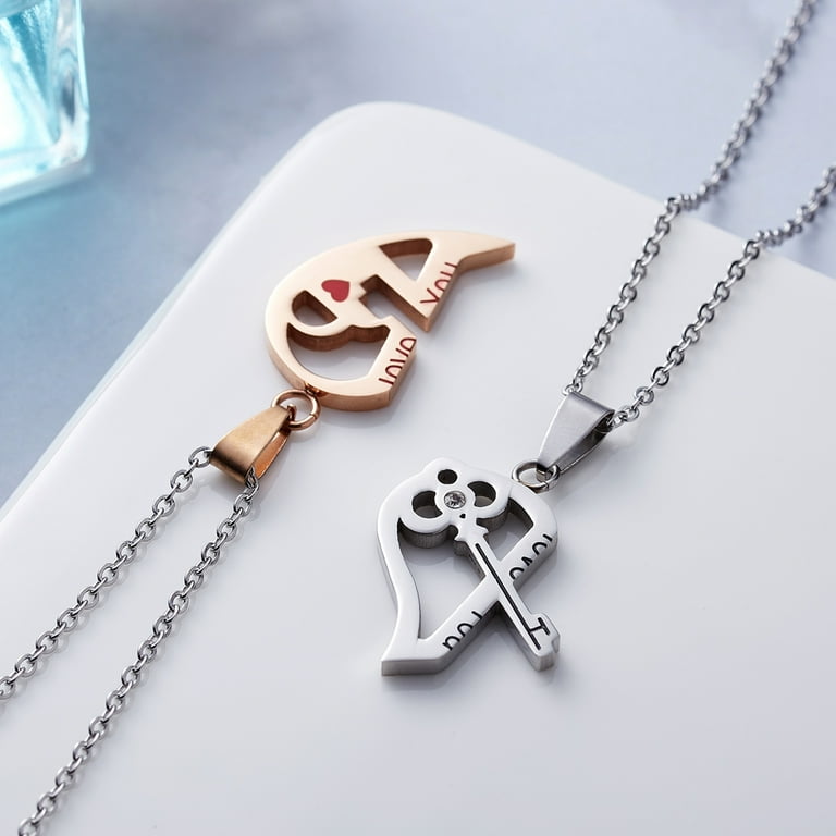 Lock And Key Couple Necklaces